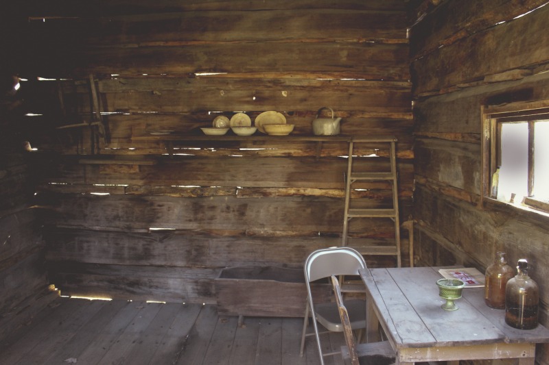 Interior Of The First Settler s Cabin In Helvetia 1 Of 3 WV Folklife Collection WVU Libraries
